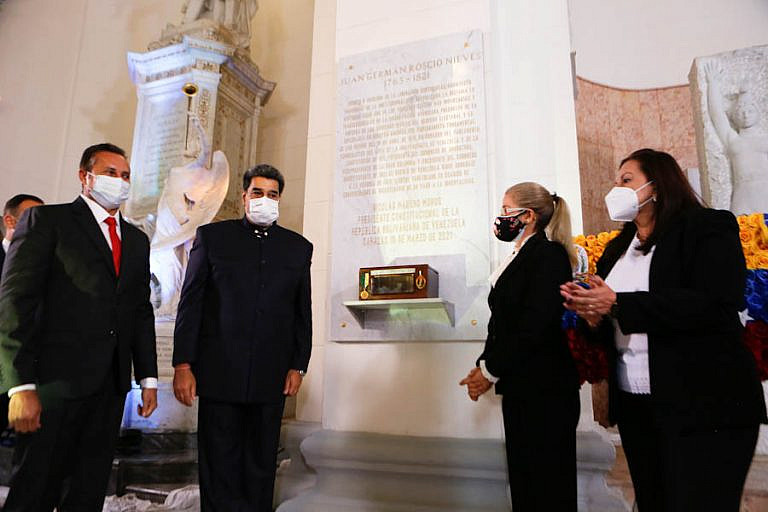 Restos simbólicos del prócer Juan Germán Roscio llegan al Panteón ...