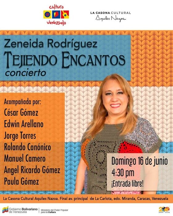 Zenaida Rodríguez realiza su concierto “Tejiendo encantos” este domingo ...