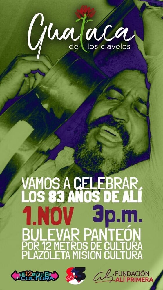 Celebrarán los 83 años de Alí Primera con "La Guataca de los Claveles ...