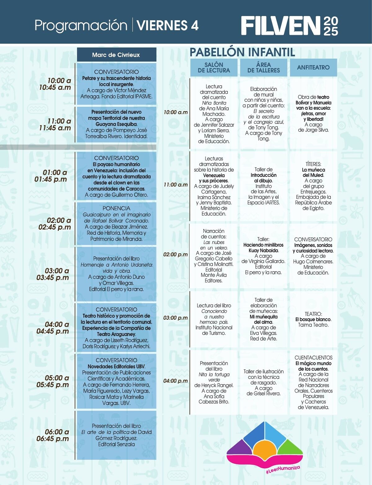 Programación de Filven 2025 para este viernes 4 de julio - Alba Ciudad ...