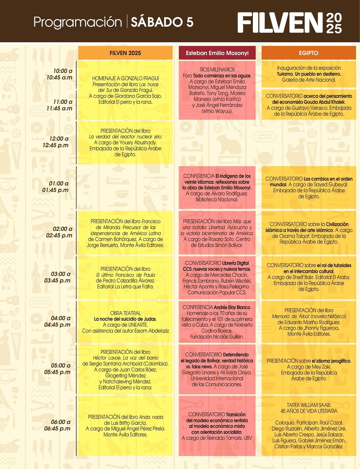 Programación de Filven 2025 para este sábado 5 de julio - Alba Ciudad ...
